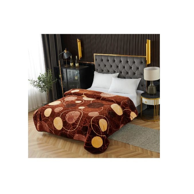 Patura groasa extra Cocolino 4, 5 kg - maro cu buline 200 x 230 cm ...
