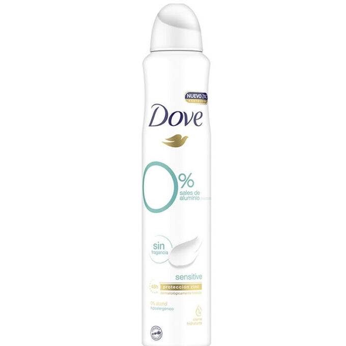 Deodorant spray Dove Sensitive cu 0% saruri de aluminiu si 0% parfum ...