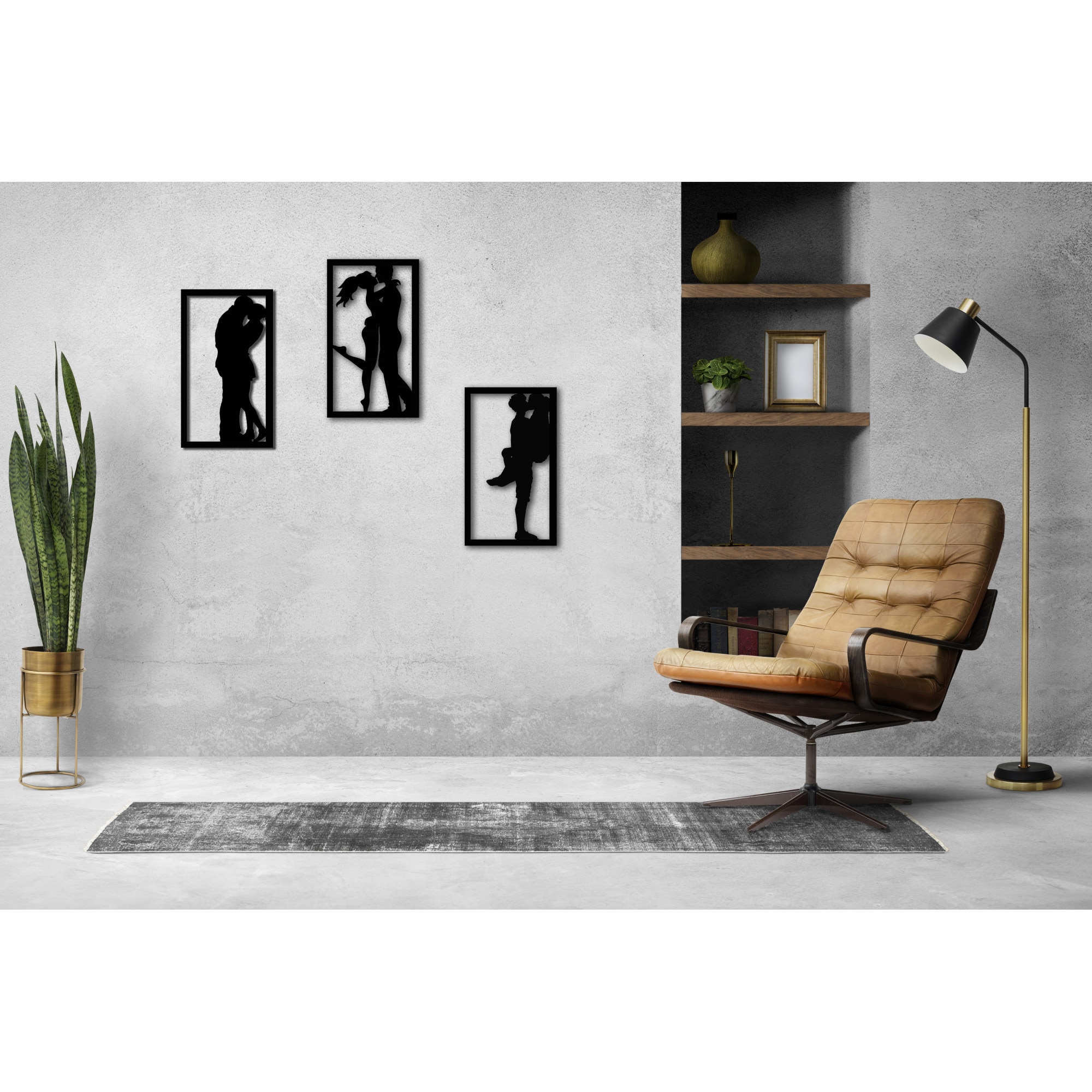 Decor Perete, MDF, 50CM X 80CM, Romantic, Saruturi - eMAG.ro