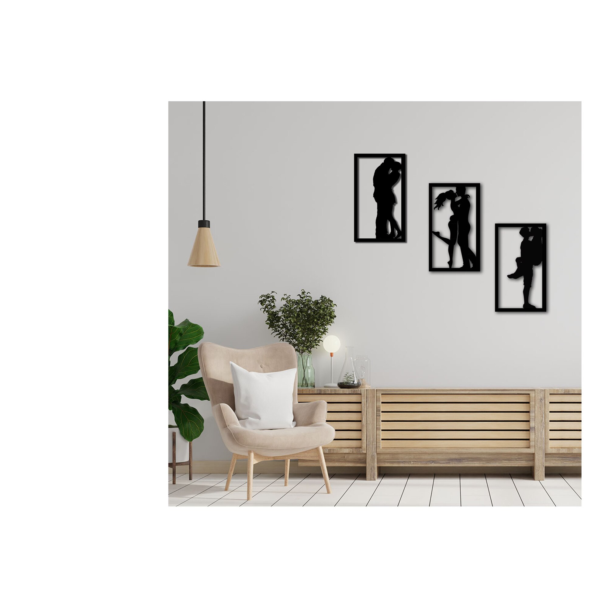 Decor Perete, MDF, 50CM X 80CM, Romantic, Saruturi - eMAG.ro