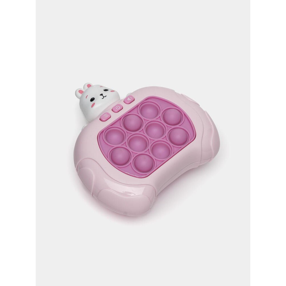 Consola Pop It Fidget, cu sunet si lumini, pentru copii 3+ ani, Roz ...