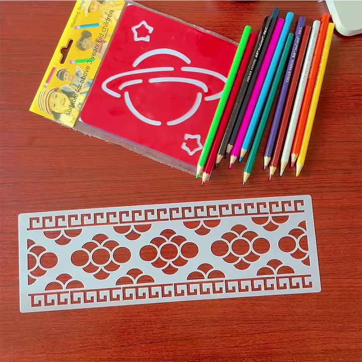 Set 12 sabloane decorative, AllizBan, 30.5x10 cm - eMAG.ro