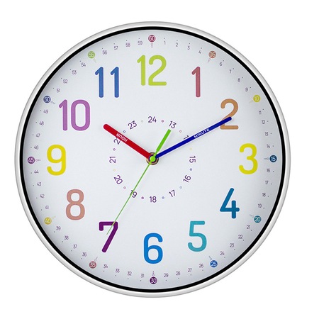 Ceas de perete, AllizBan, Rotund, Cu o scara de timp precisa, Diametru ...