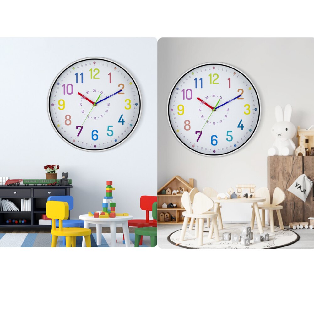 Ceas de perete, AllizBan, Rotund, Cu o scara de timp precisa, Diametru ...