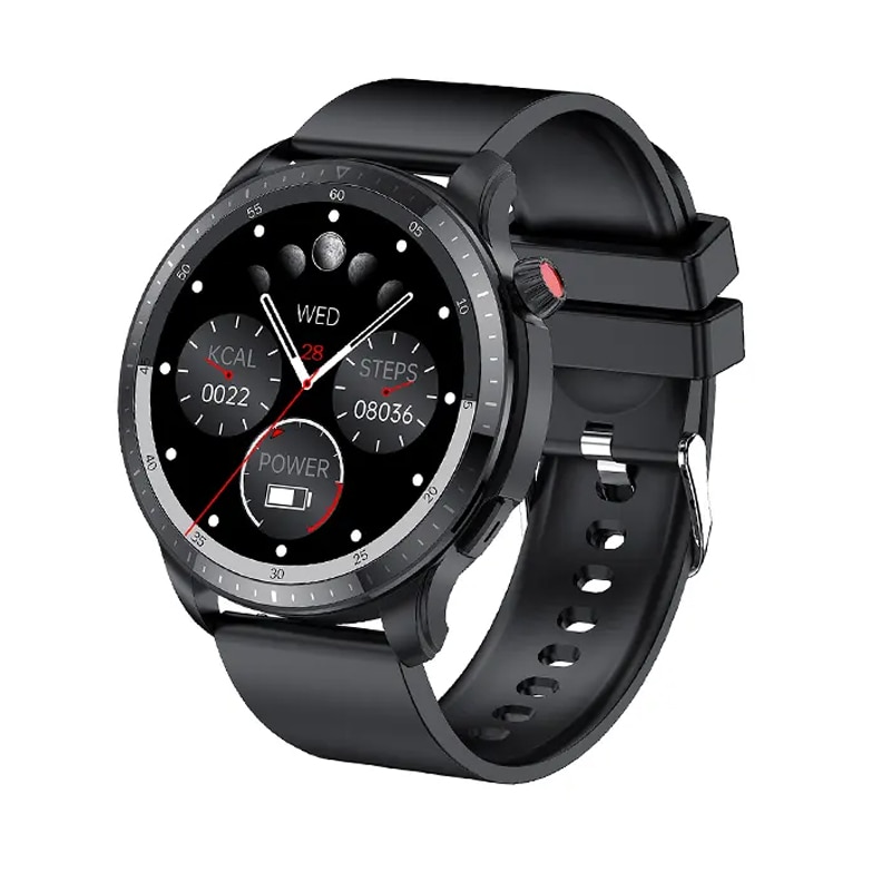 Smartwatch barbati, fitness, ecran 1, 39 inch, negru - eMAG.ro