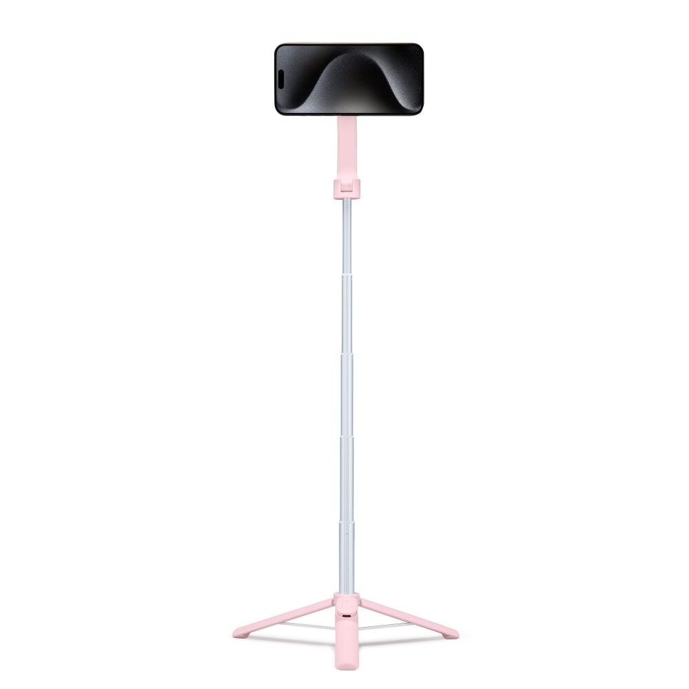 Selfie stick Wireless cu trepied Spigen S570W, Bluetooth, MagSafe, Roz ...