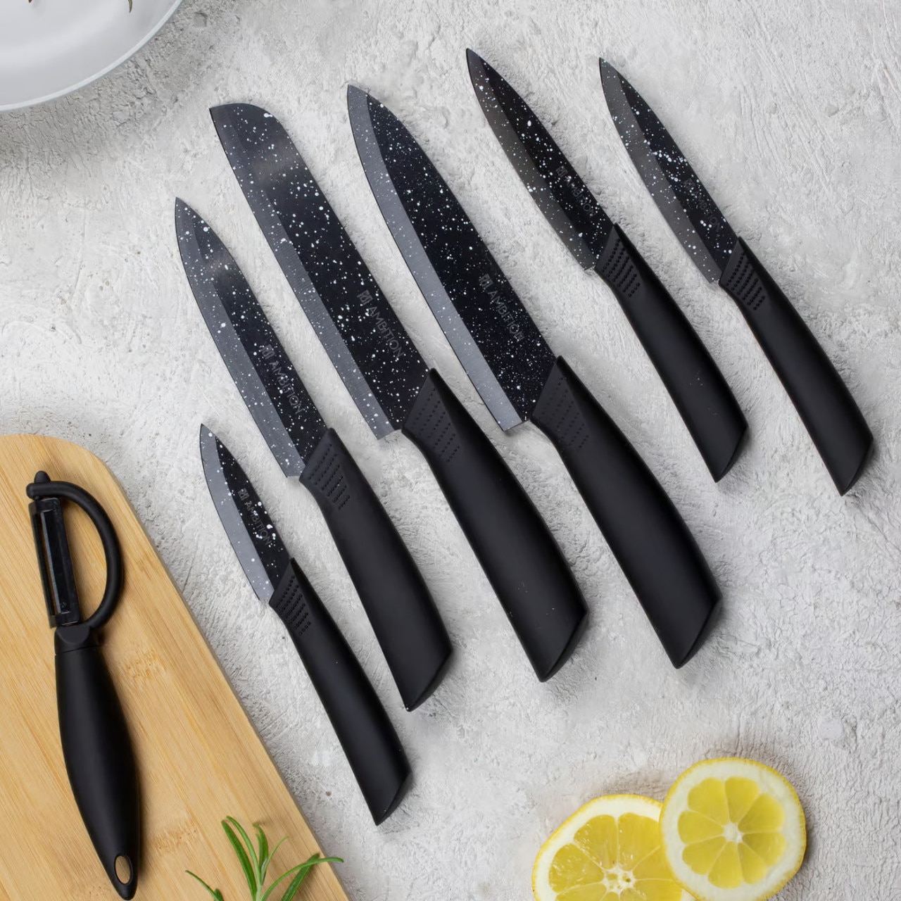 Cutit chef Ambition Skiv, 15cm, negru, lama ceramica - eMAG.ro