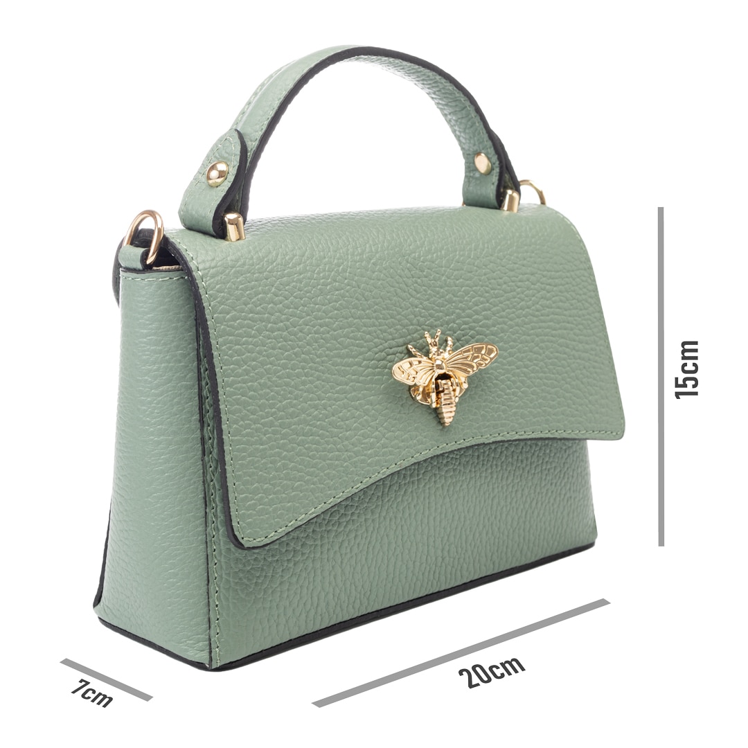 Poseta dama, piele, Toro Nero, Alesia, verde salvie - eMAG.ro