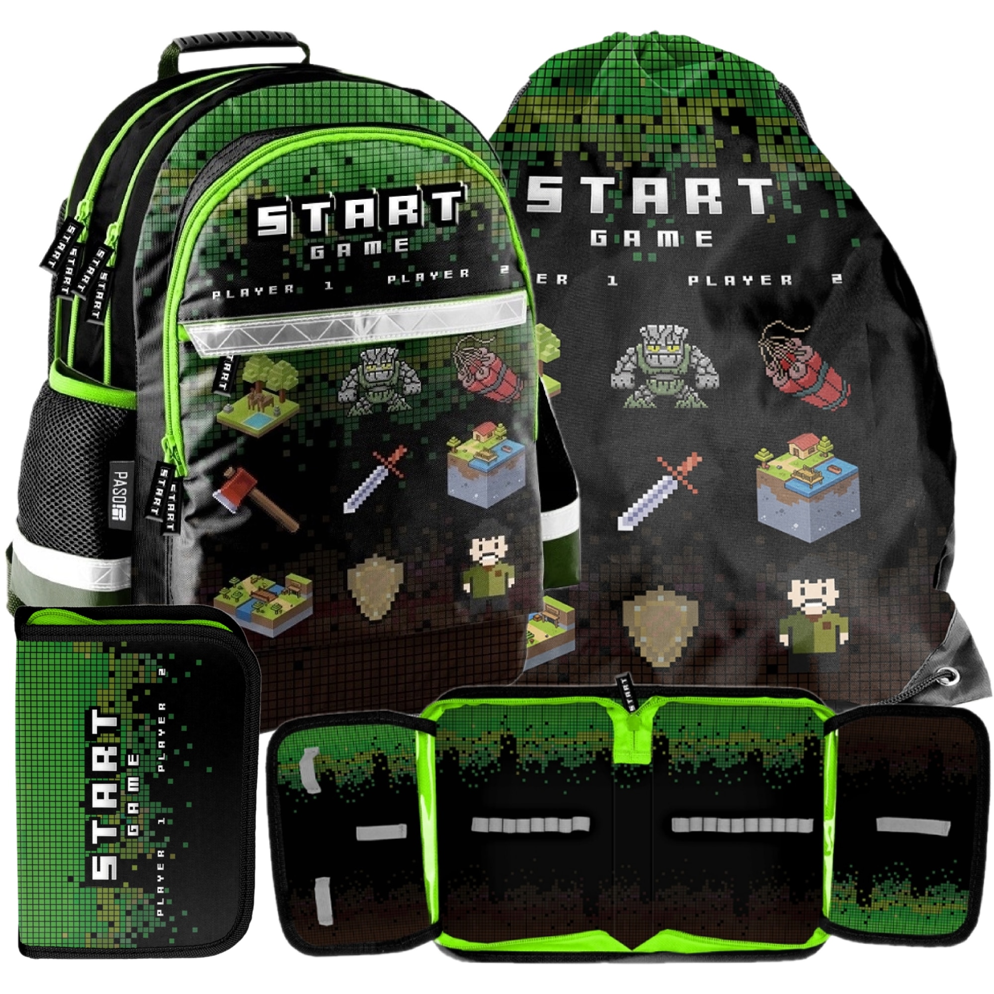Rucsac ergonomic pentru scoala sac pentru pantofi penar Minecraft ...