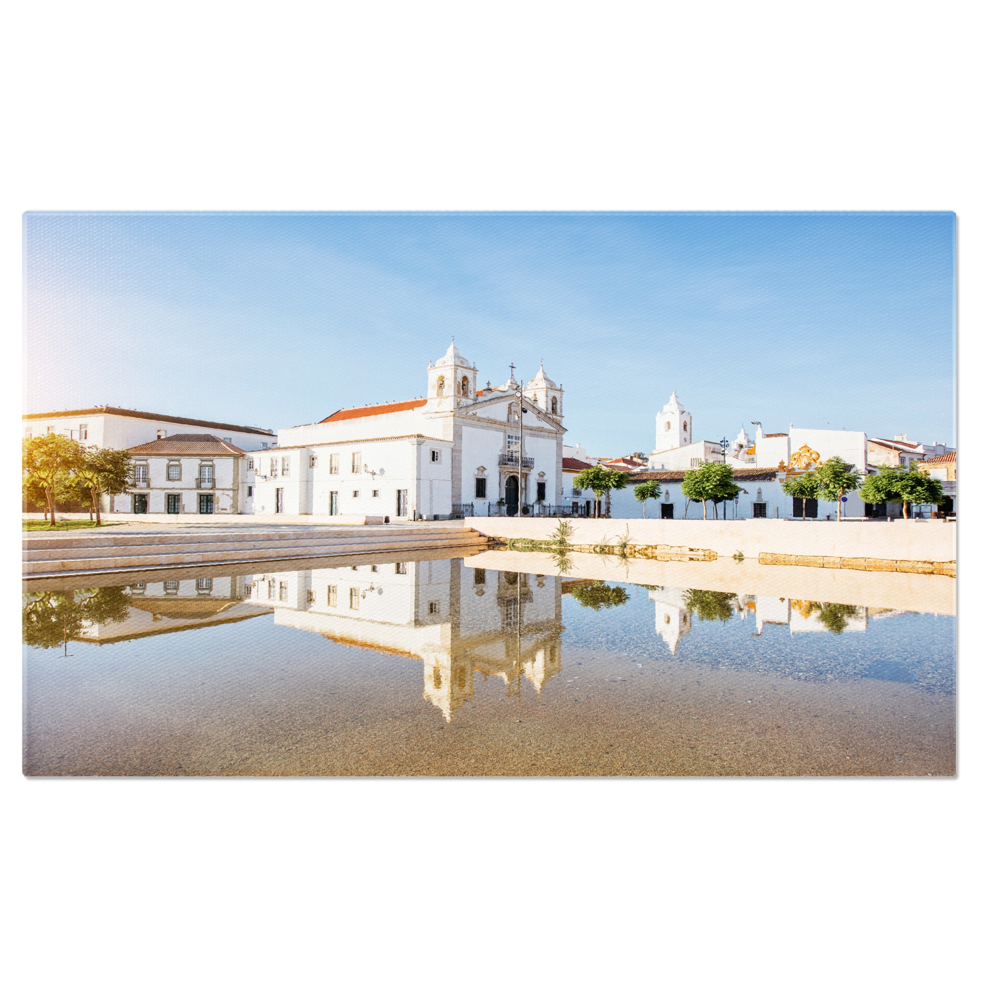 Régi Staunea Lagos Portugáliából, Algarve, város, templom, fehér, régi ...