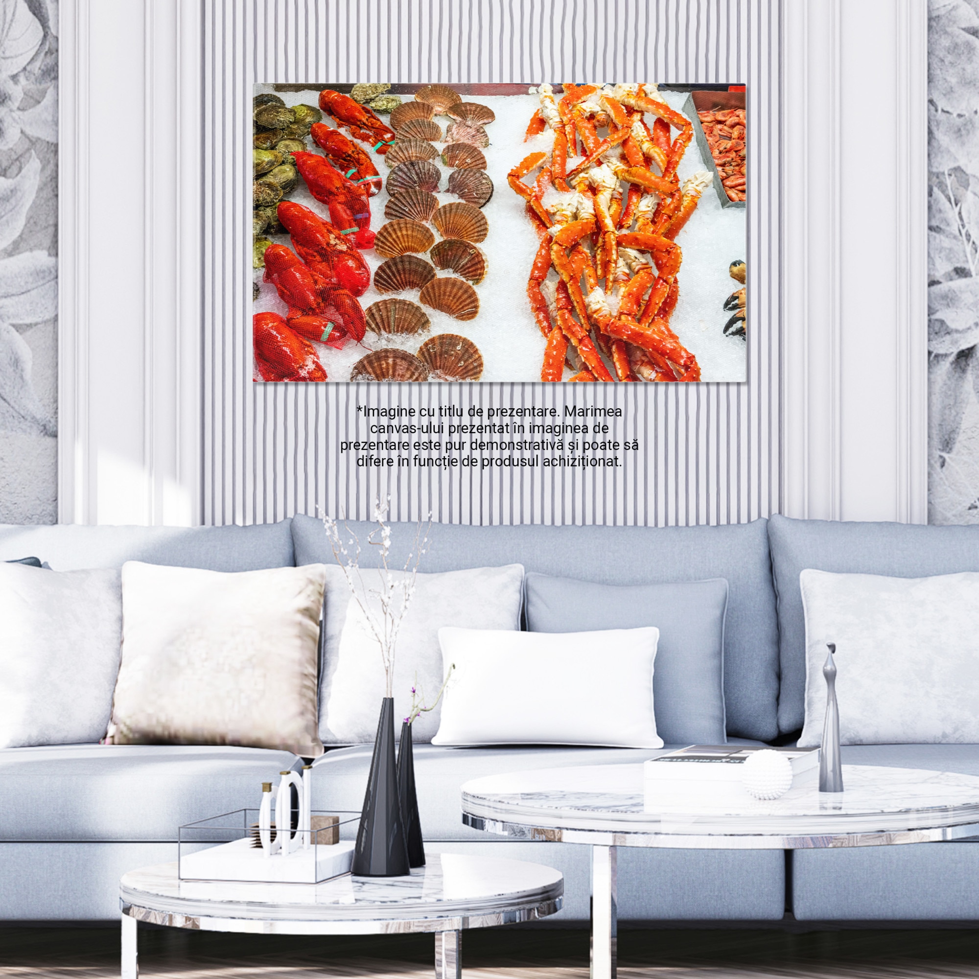 Vászonfestés rák, homár és tenger gyümölcsei eladók, hal, tenger ...