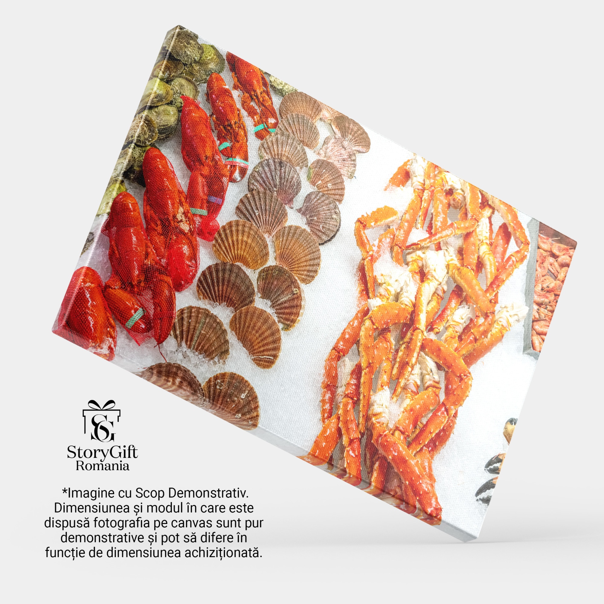 Vászonfestés rák, homár és tenger gyümölcsei eladók, hal, tenger ...