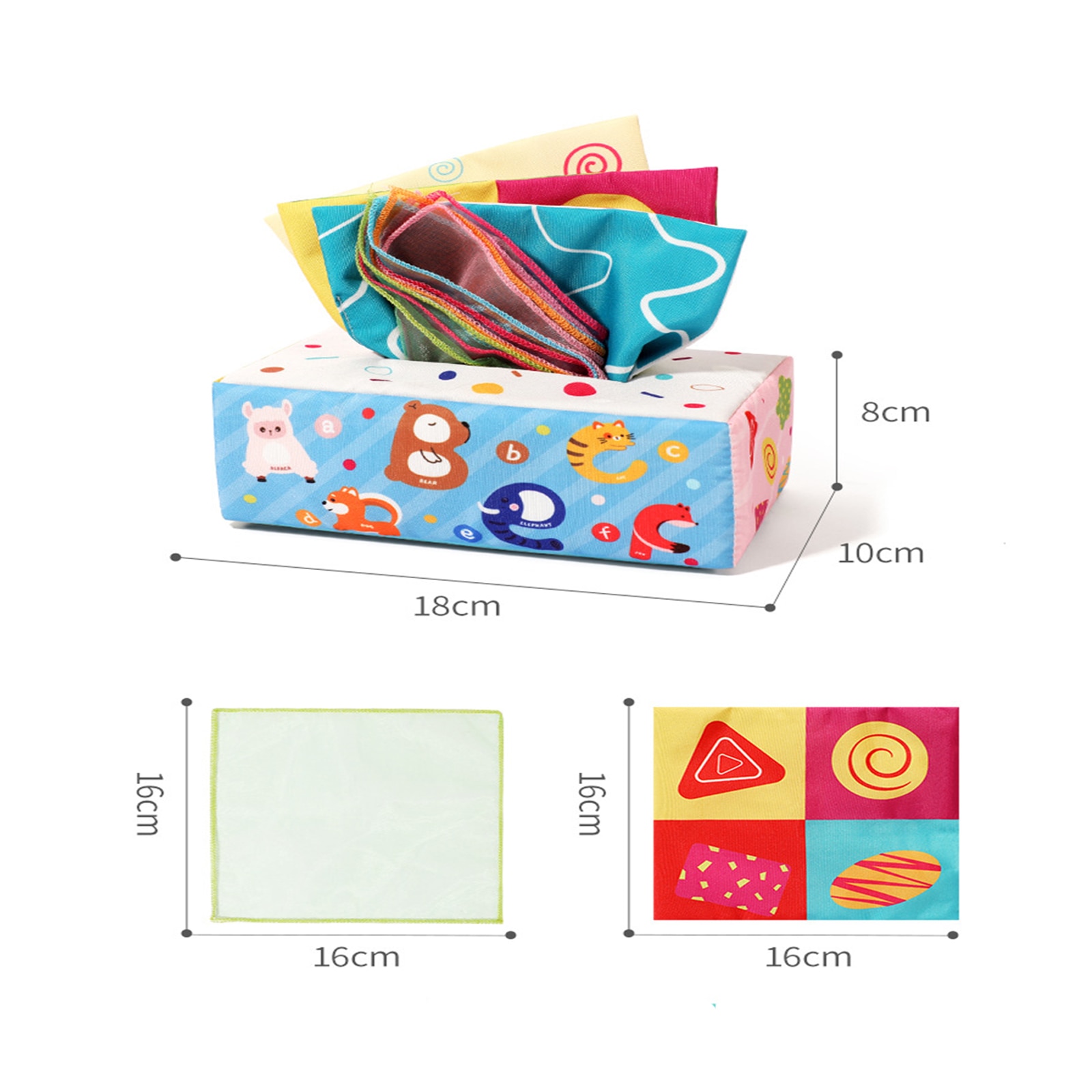 Baba szalvéta játékdoboz, Zggzerg, Fun Rattle csörgő papírral, 6-12 ...