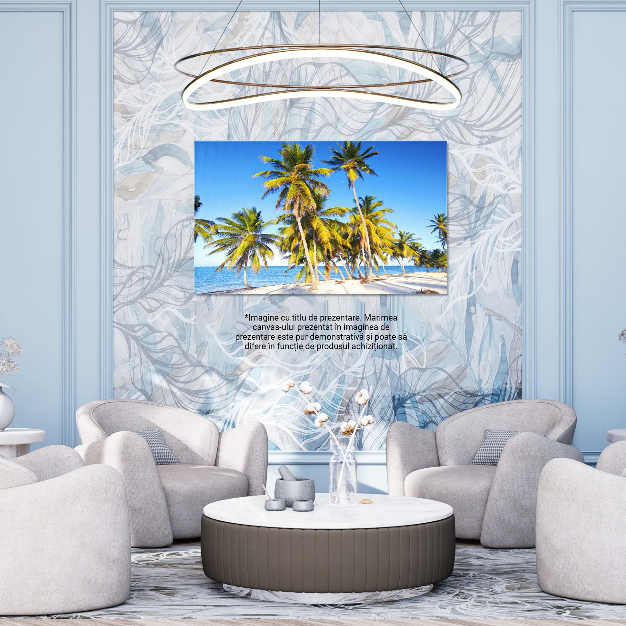 Tablou Canvas Plaja cu Palmieri Plaja, Ocean, Nisip, Tropic, Exotic ...