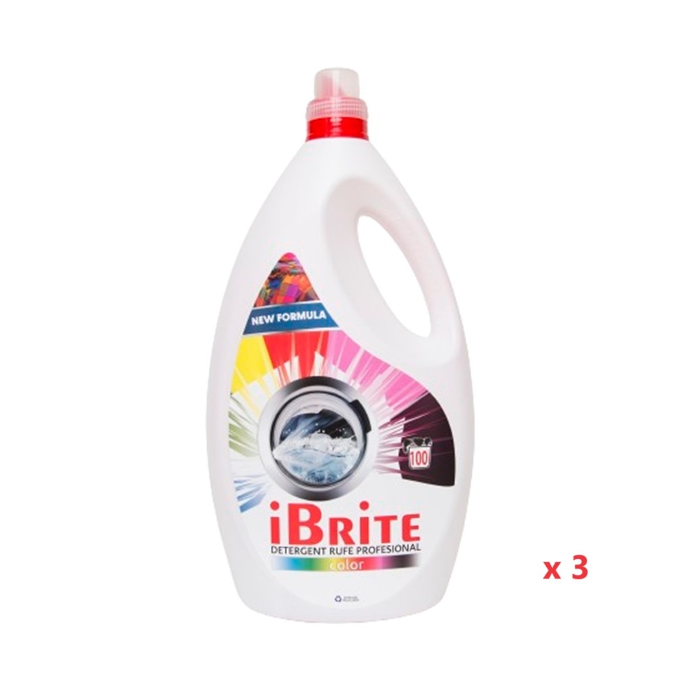 Set Detergent automat rufe colorate, iBrite, 3 bucati x 5 L, 300 ...