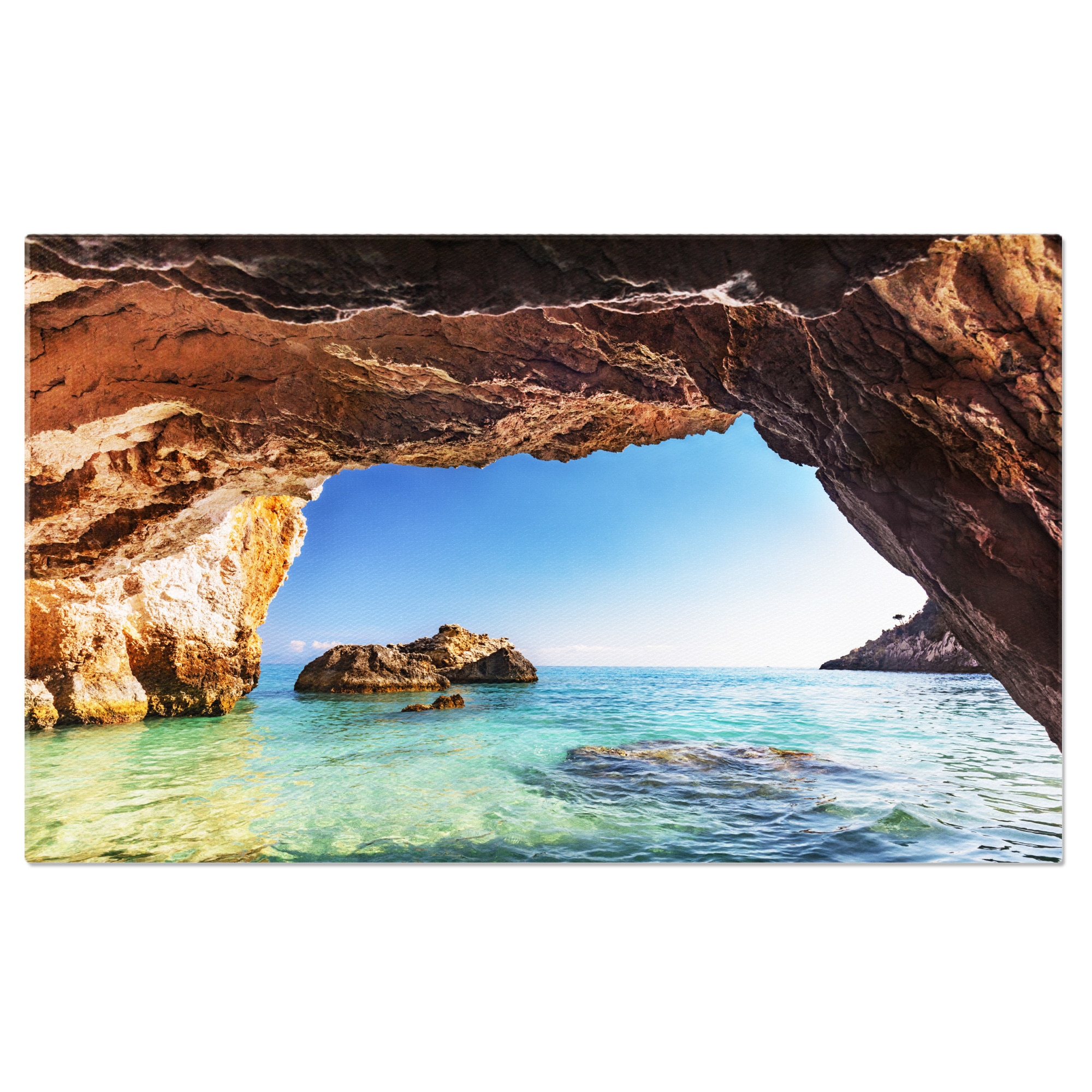 Tablou Canvas Pestera in Zakynthos, Grecia, Marea Ionica, Xigia Beach ...