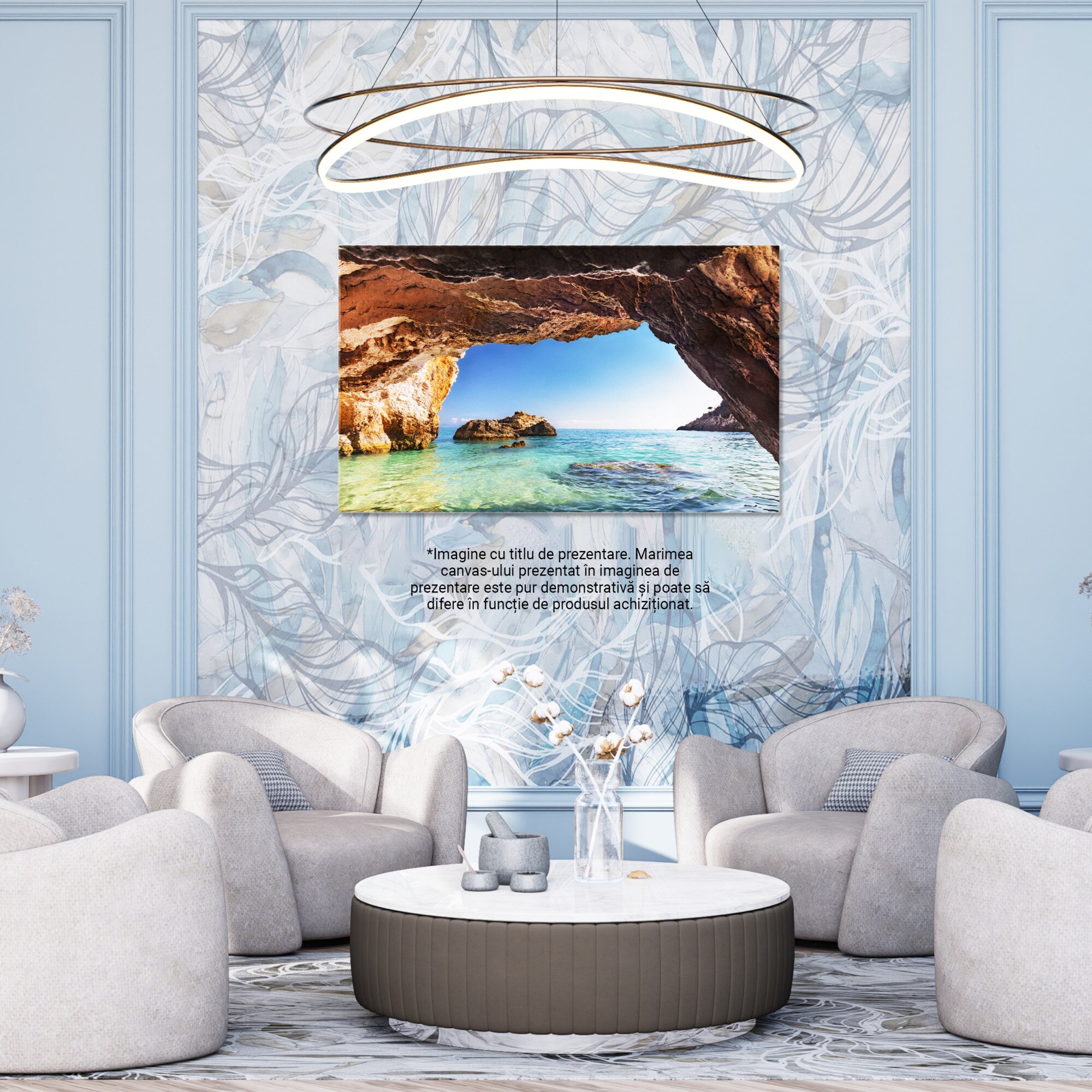 Tablou Canvas Pestera in Zakynthos, Grecia, Marea Ionica, Xigia Beach ...