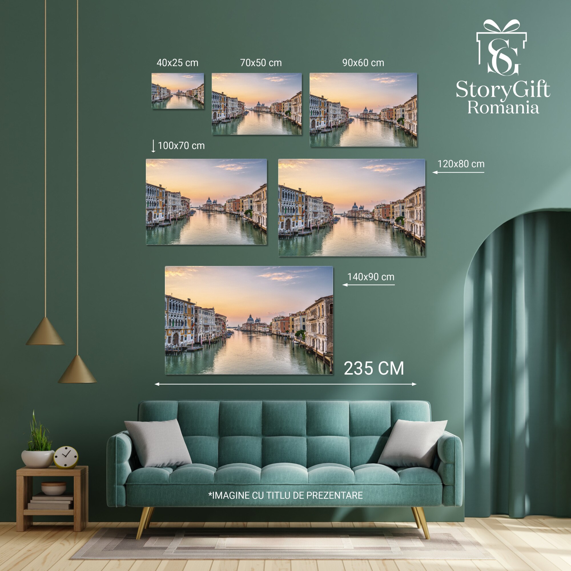 Tablou Canvas Grand Canal faimos la rasarit, Venetia, Italia, peisaj ...