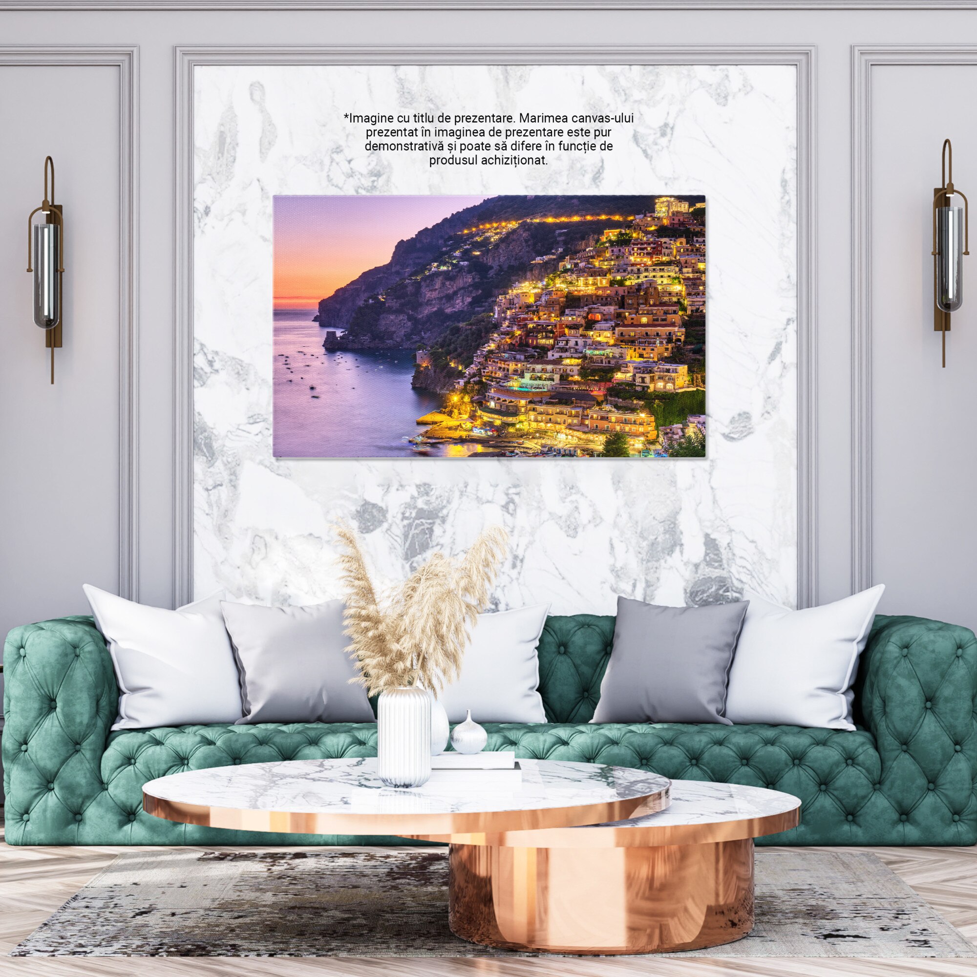 Tablou Canvas Satul faimos Positano, peisaj urban, coasta, Amalfi ...