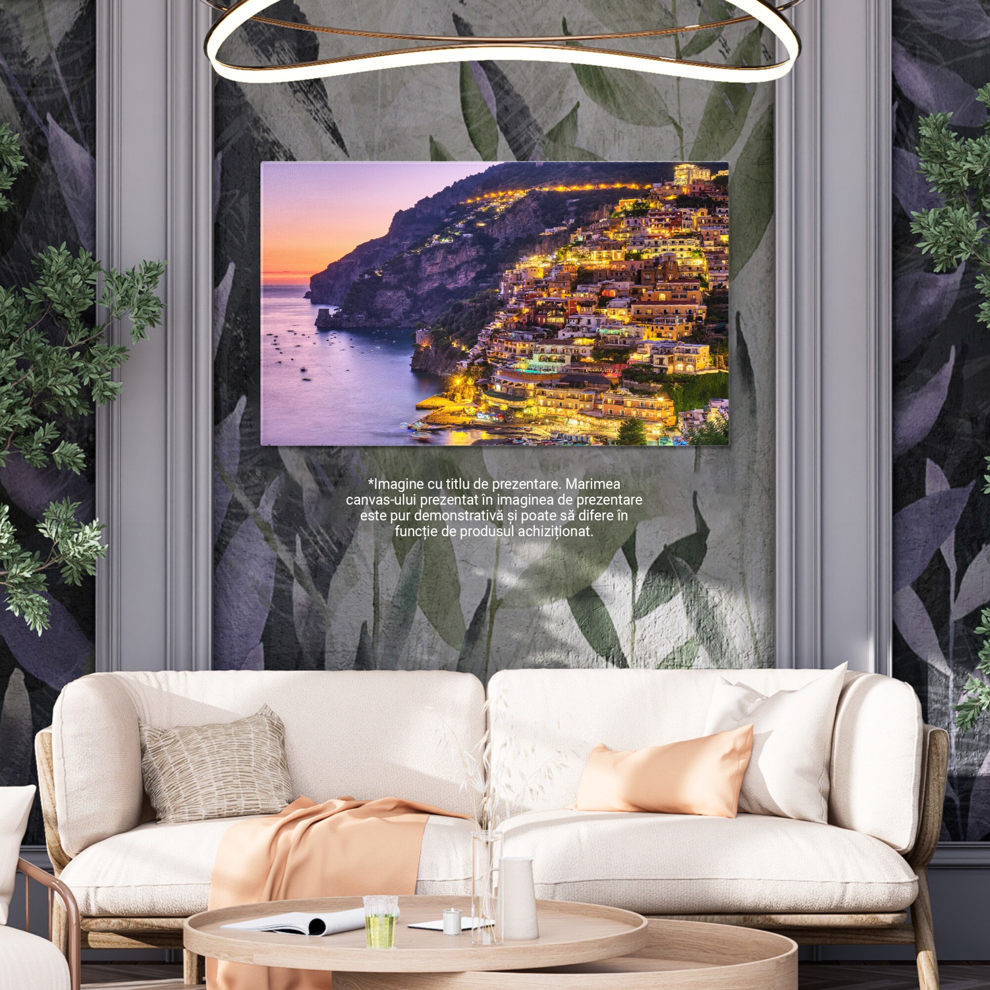 Tablou Canvas Satul faimos Positano, peisaj urban, coasta, Amalfi ...