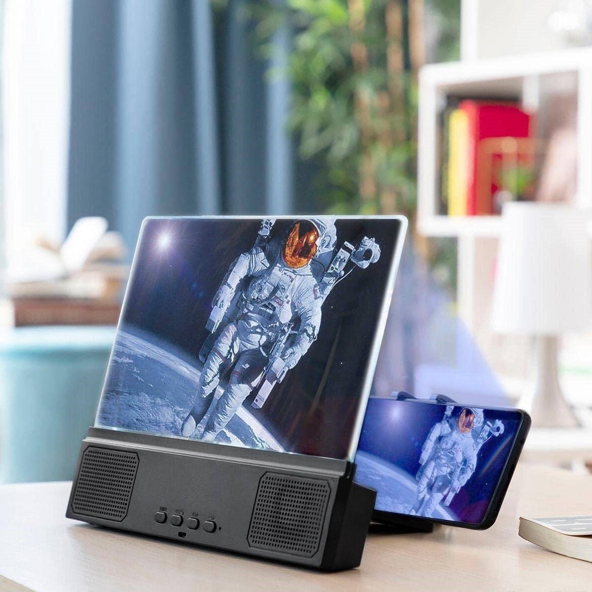 Amplificator imagine telefon, cu difuzor Bluetooth 5.0, Dual Speaker ...