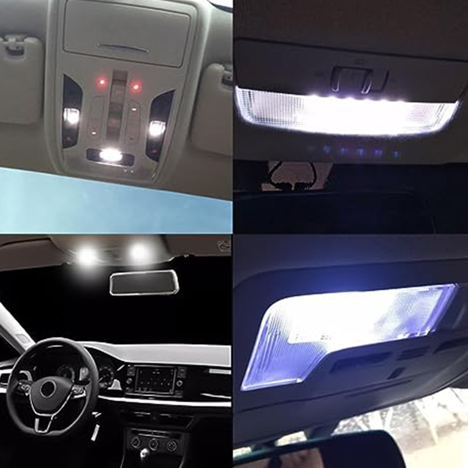Set 42 becuri LED auto, Zggzerg, Lumina alb 6000K, model diferit ...