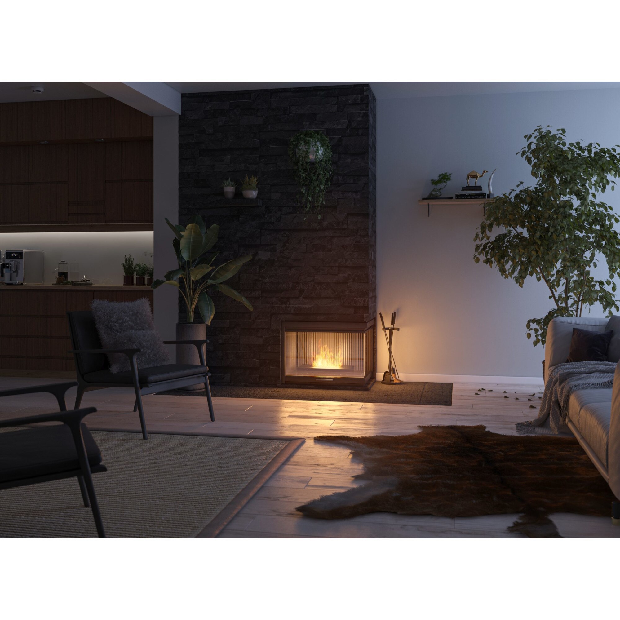 Semineu cu bioetanol Simple Box 500 - eMAG.ro