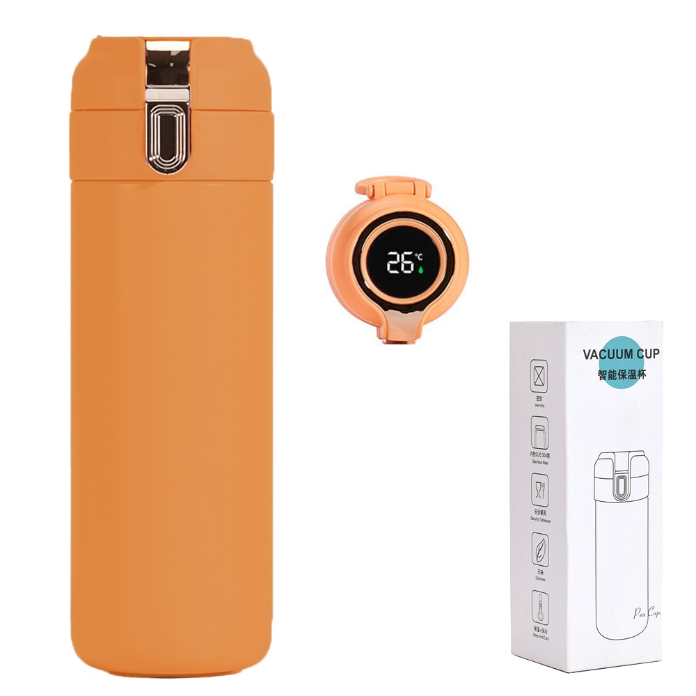 Termos cu afisaj digital pentru indicarea temperaturii si suport, otel ...