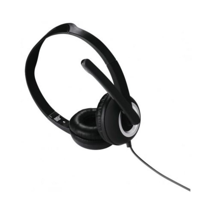 Casti Hama over-ear cu microfon pentru PC Office, 2 x 3.5 mm Jack, 2 m ...