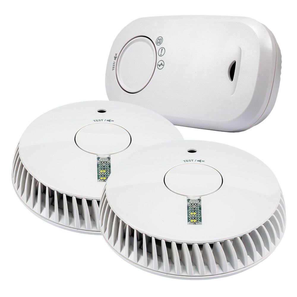 Set cu 2 detectoare de fum Fireangel FA6111-INT /RO si 1 detector ...
