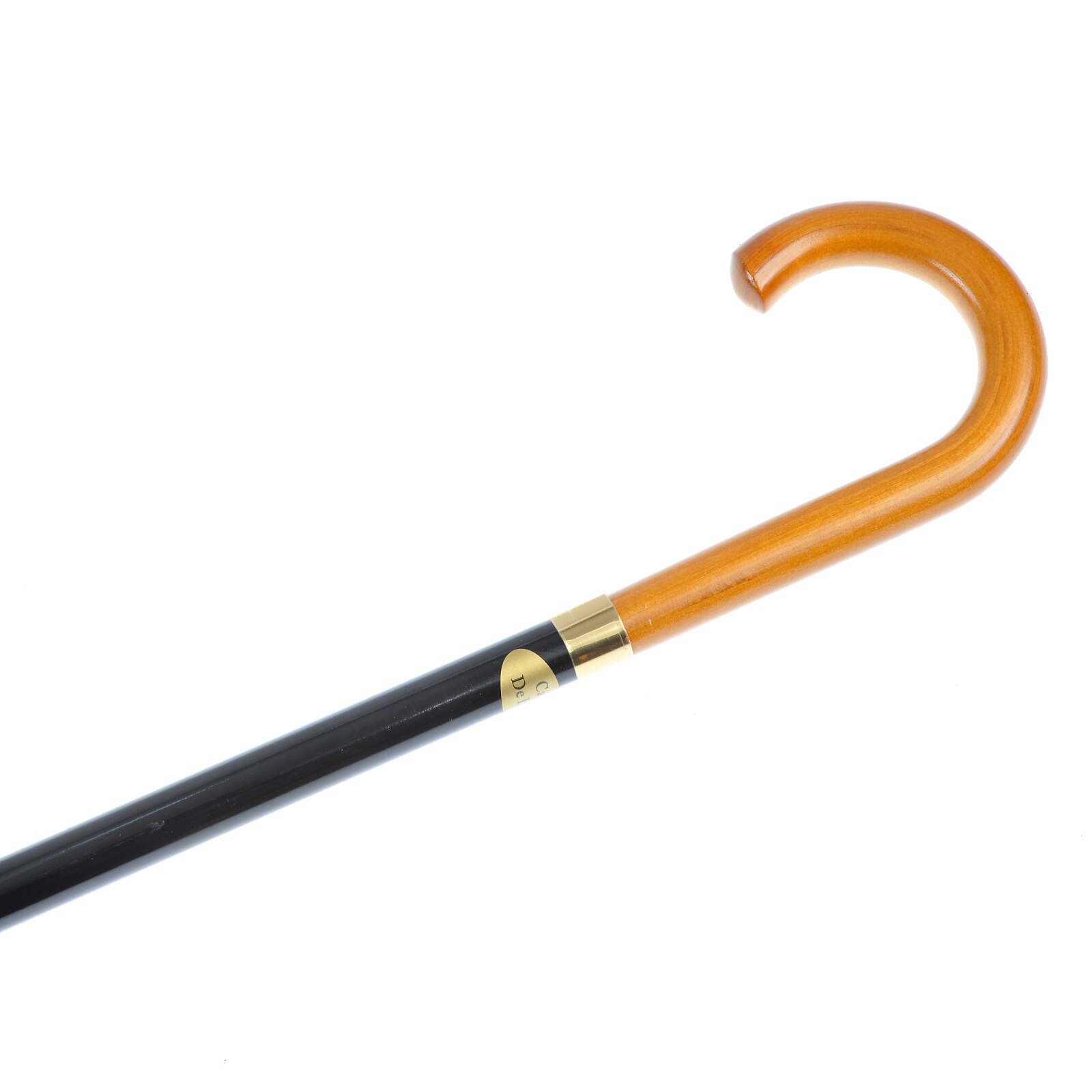 Baston Cane De Luxe pentru mers, negru, lemn, aluminiu eloxat ...