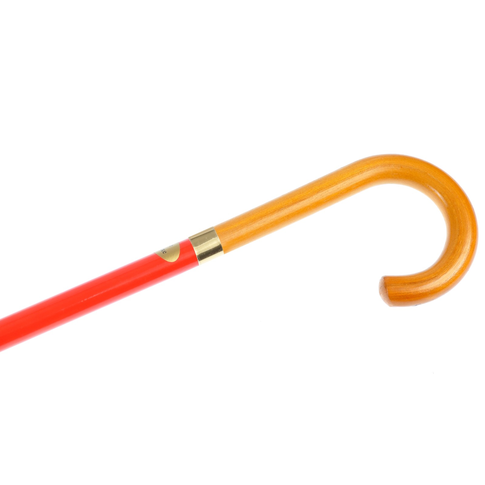 Baston Cane De Luxe pentru mers, rosu, lemn, aluminiu eloxat, ajustabil ...