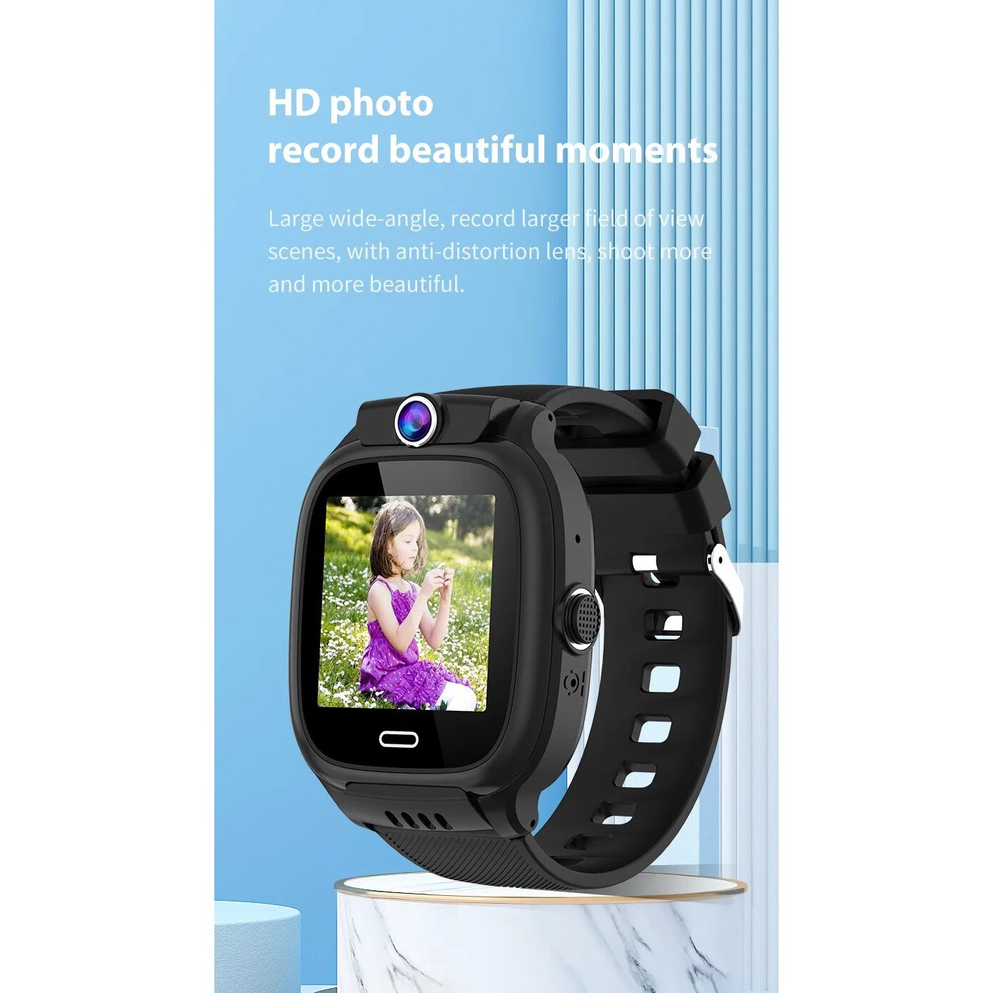 Ceas smartwatch copii, GPS, Y31, 4G, waterproof, negru - eMAG.ro