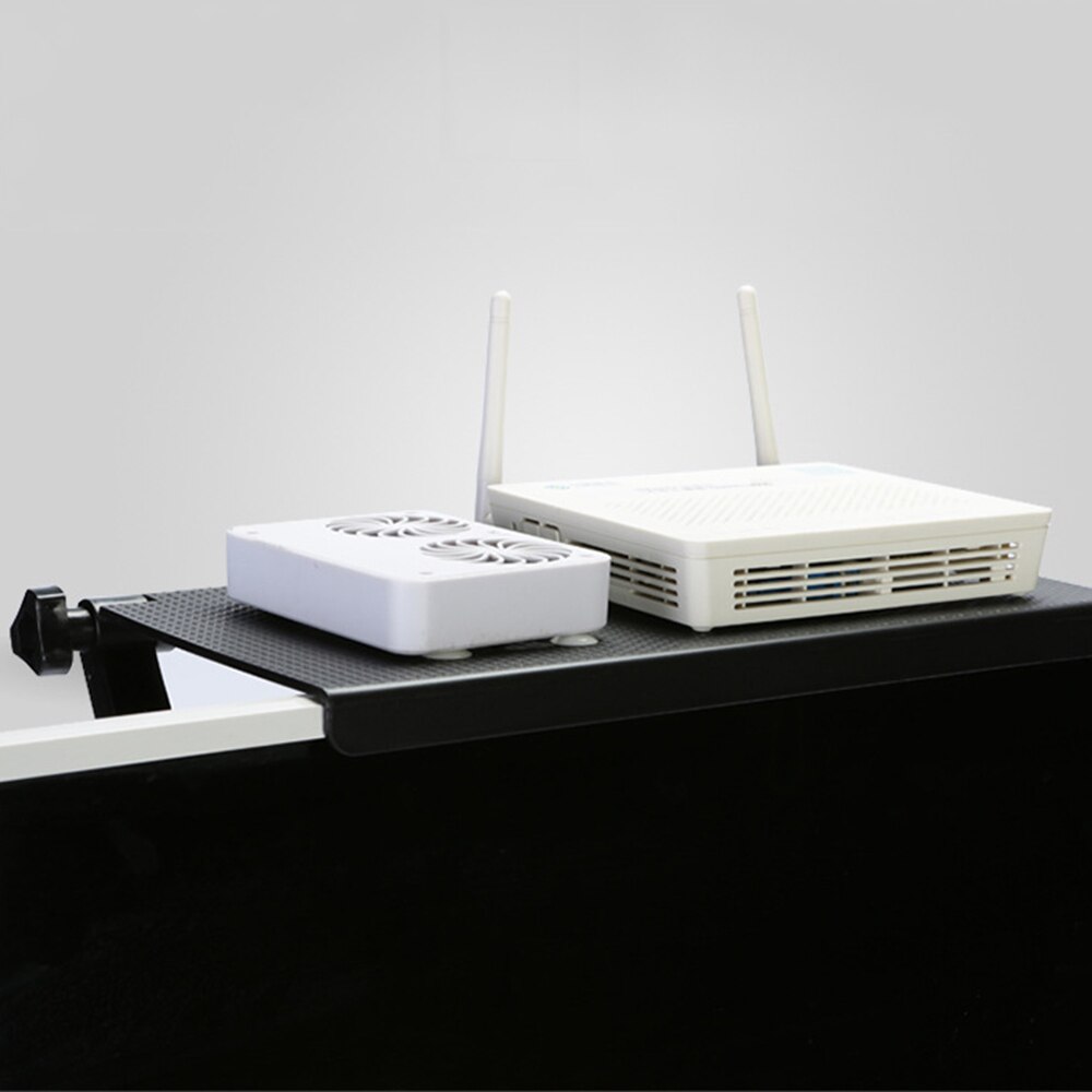 Raft reglabil pentru router Wi-Fi, Plastic, 33 x 16 cm, Negru - eMAG.ro