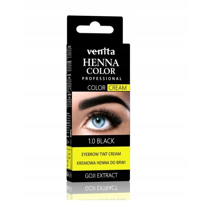 Vopsea Henna pentru sprancene, Venita, Negru, 30 g - eMAG.ro