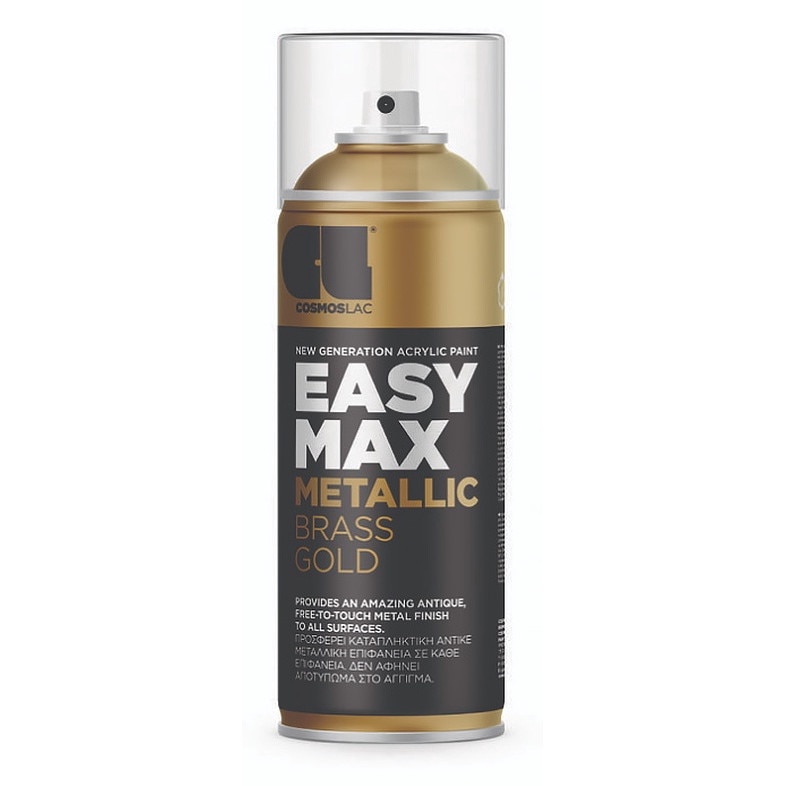 Spray vopsea metalica, Cosmolac, Easy Max, 400 ml, Auriu - eMAG.ro