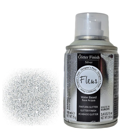 Spray decorativ, Fleur, Glitter Transparent, Argintiu, 100 ml - eMAG.ro