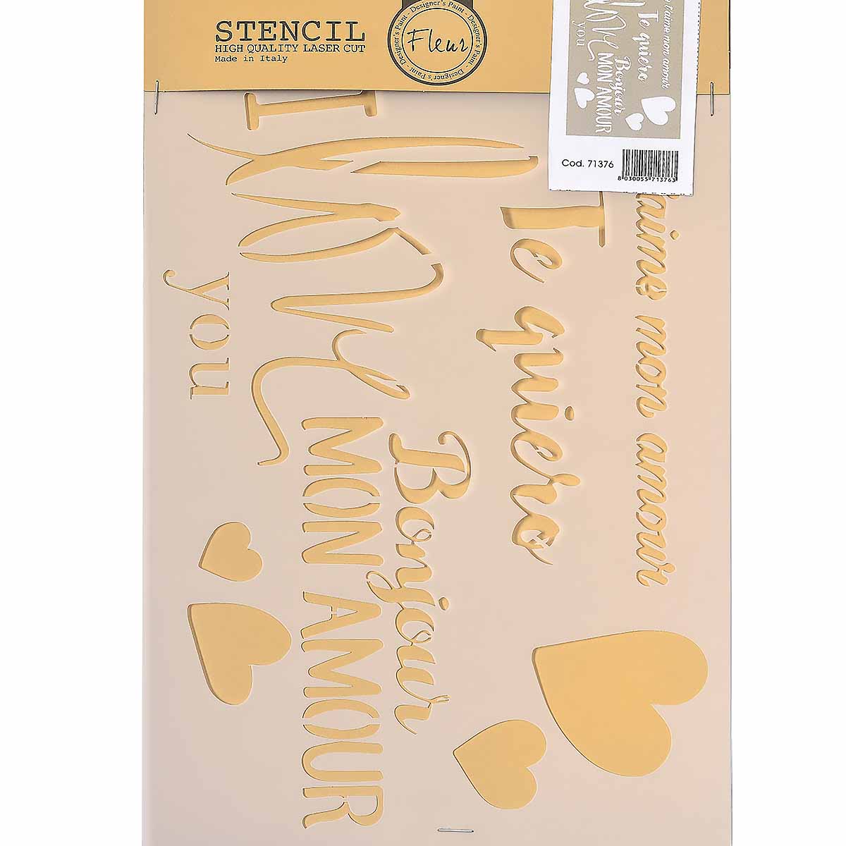 Sablon de decorare pentru pereti, Fleur, 21x29,7 cm - eMAG.ro