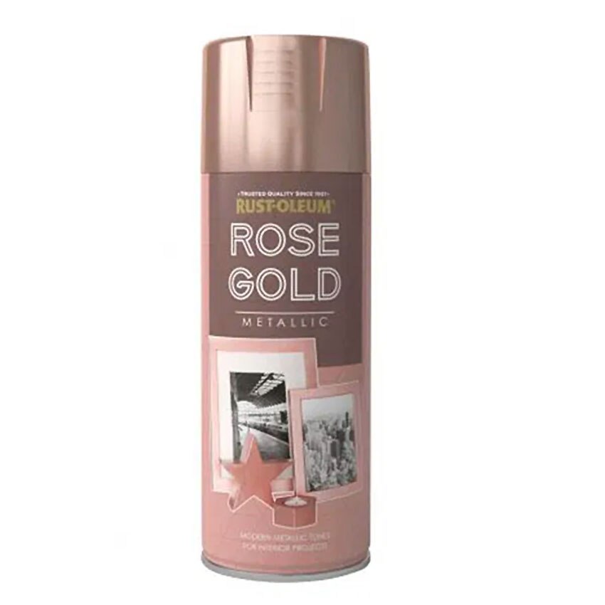 Vopsea, Rust-Oleum, Culoare metalica, Auriu rose, 400 ml - eMAG.ro