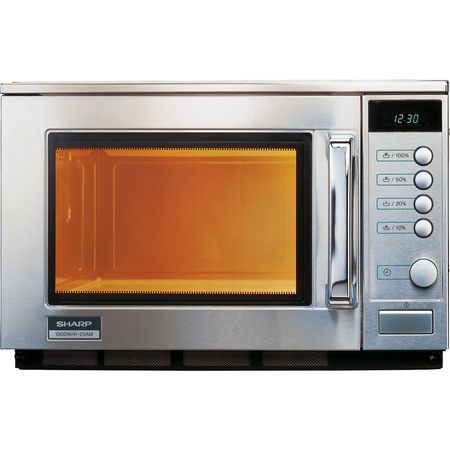 Cuptor cu microunde Sharp R23AM, 20 l, 1800 W, Digital, Inox - eMAG.ro