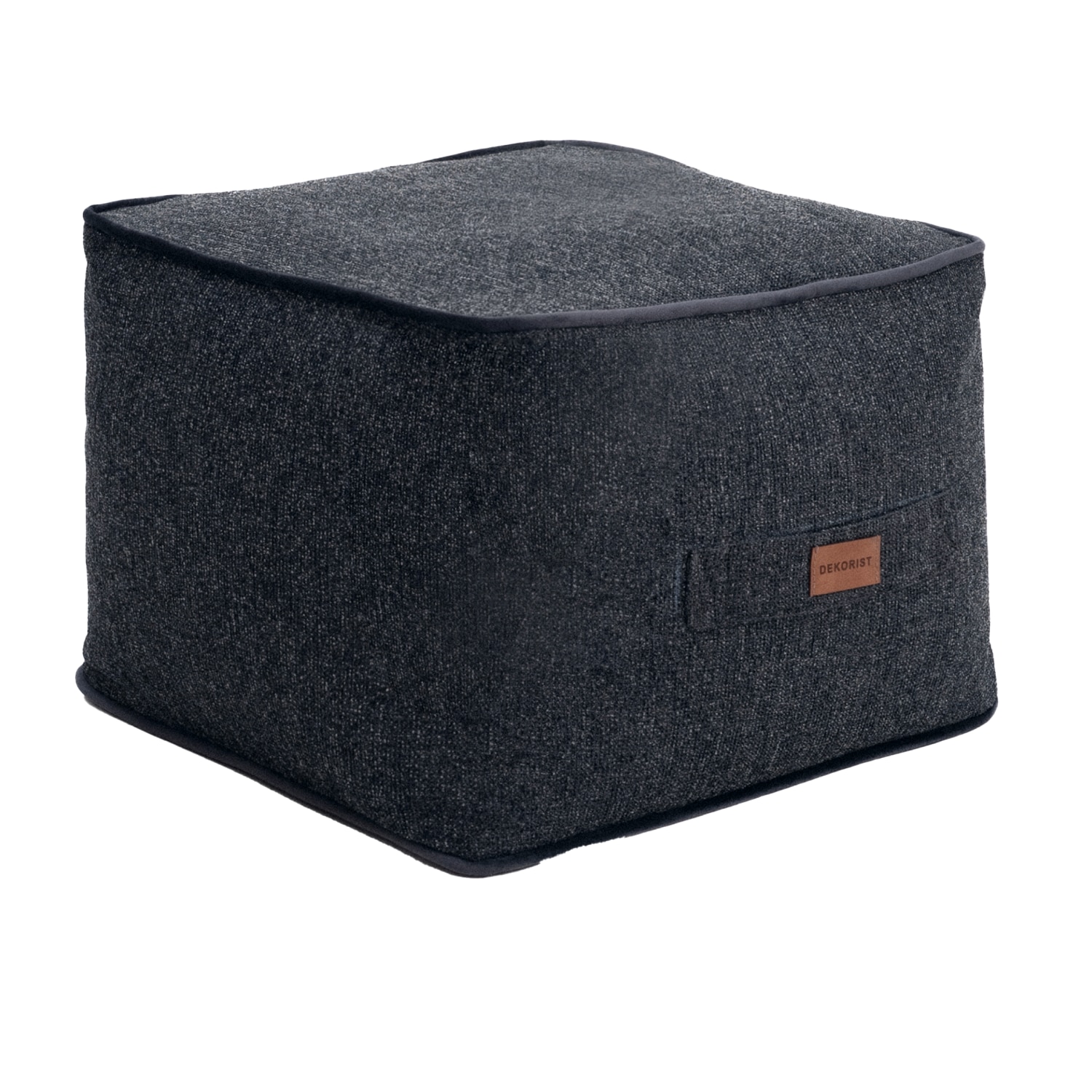 Taburet Puf, English Home, negru, 46x46cm - eMAG.ro