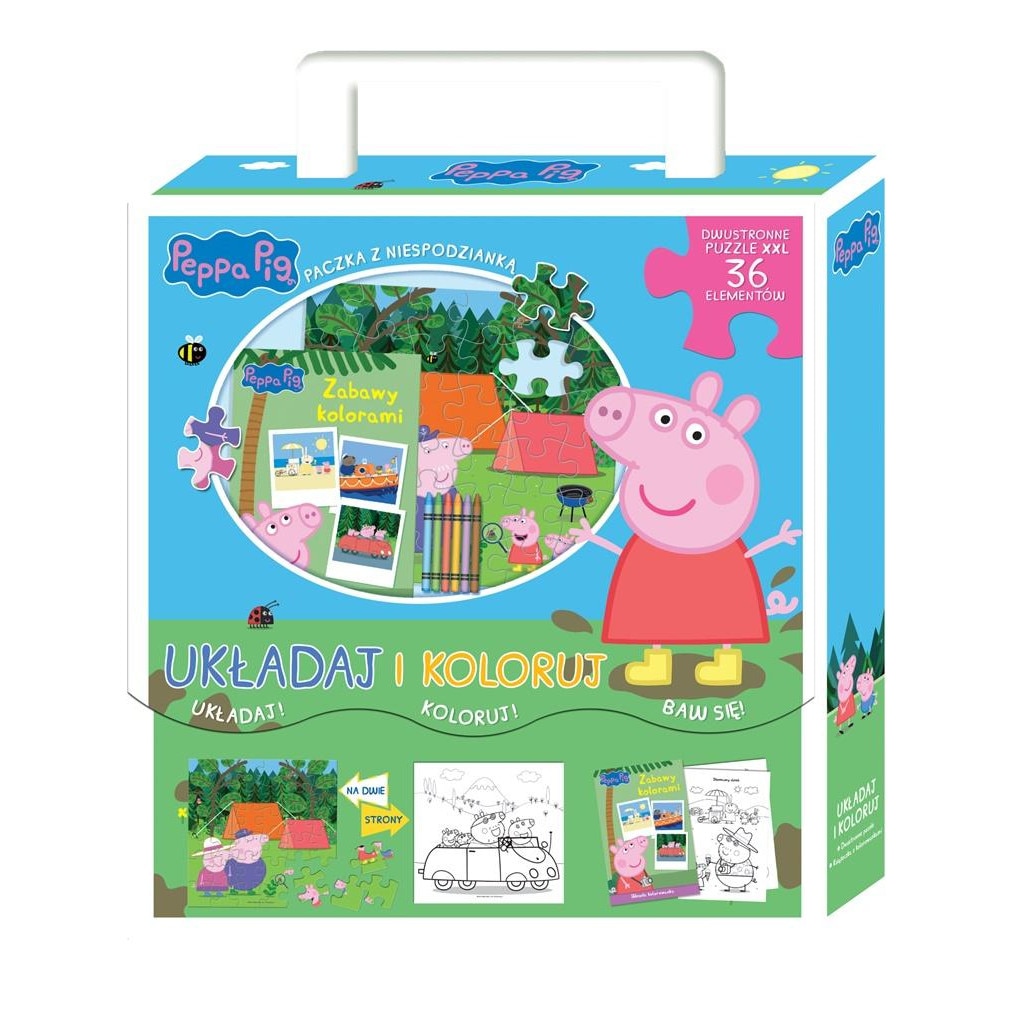 Set puzzle/carte de colorat, Media Service Zawada, Peppa Pig - eMAG.ro