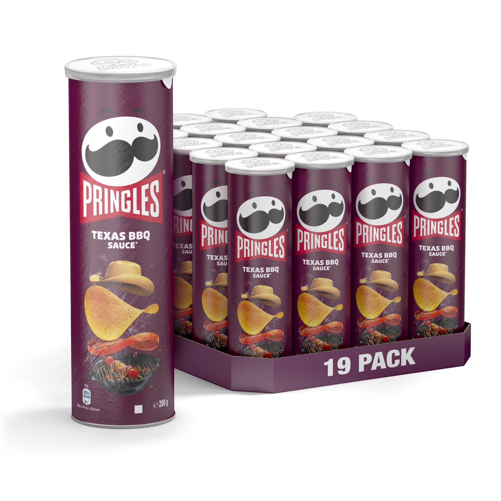 Chips Pringles Texas BBQ Sauce 165G x 19 buc ( bax) - eMAG.ro