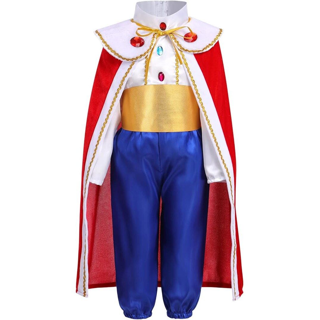 Costum serbare copii Fat-Frumos cu pelerina, multicolor, 9-10 ani - eMAG.ro