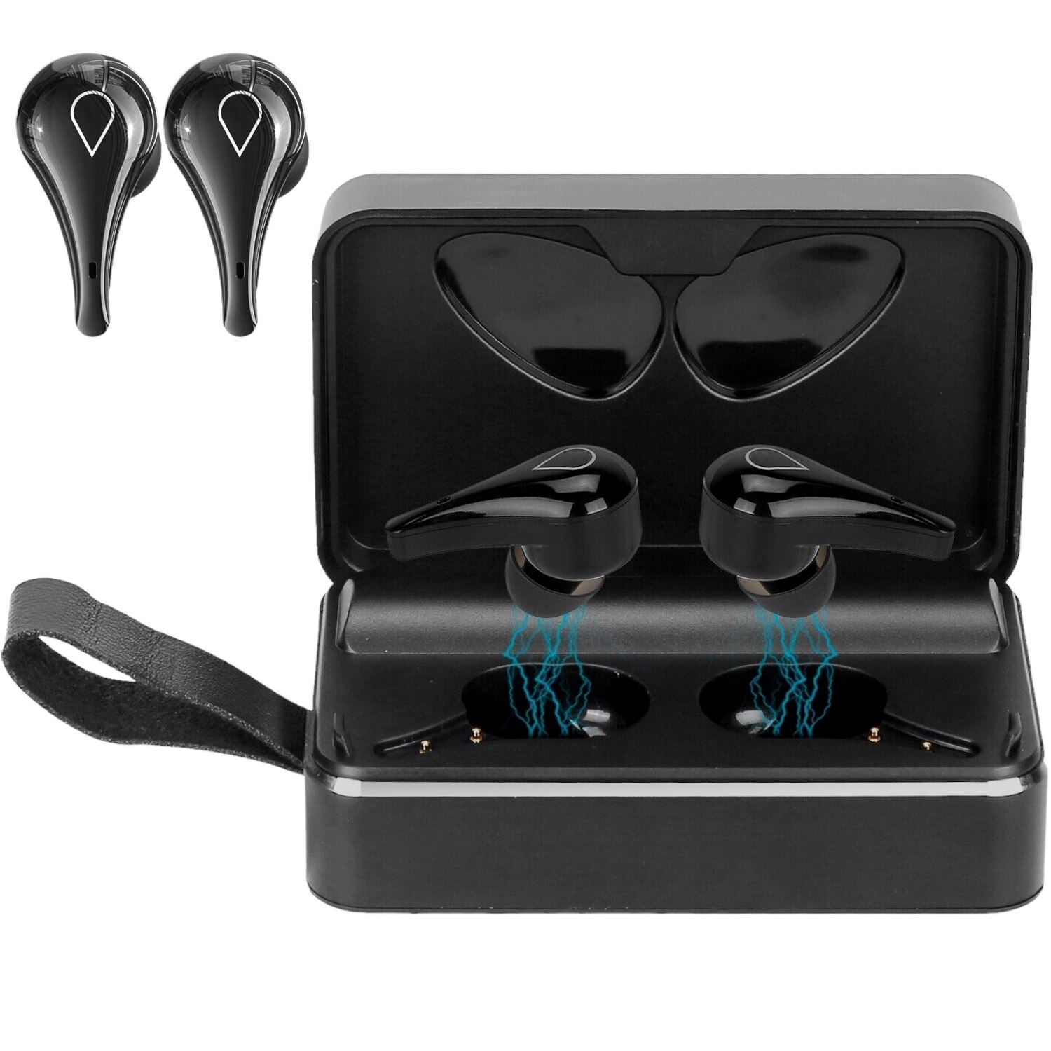 Безжични Аудио Слушалки 2 В 1 Bluetooth 5 0 Поставяне В Ушите Tws