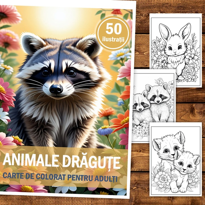 Carte de colorat pentru relaxare si antistres, 50 de ilustratii ...