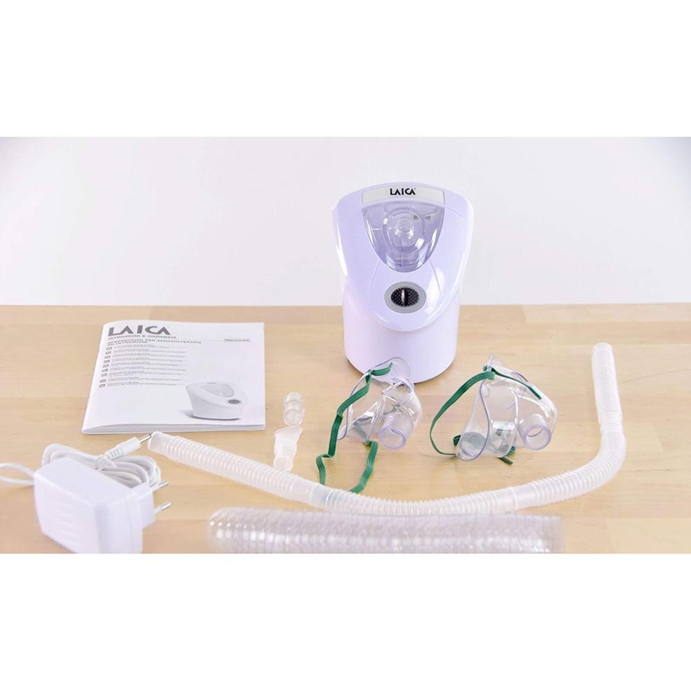 Inhalator cu ultrasunete cu aerosol, Laica, Masca pentru adulti si ...