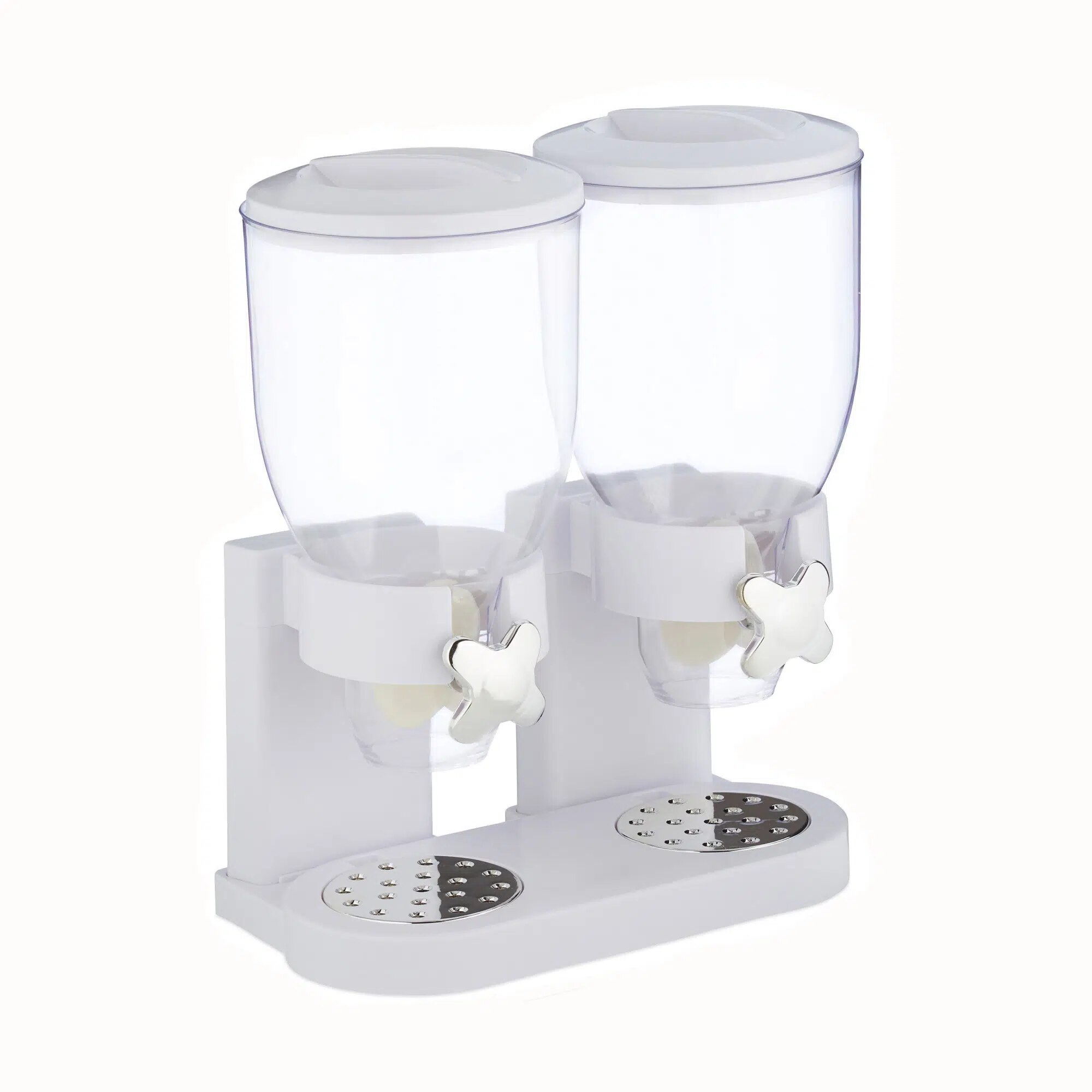 Дозатор за зърнени култури Двоцветен Бял 2x2l размери 33x20x42 Abyz®™ Emag Bg