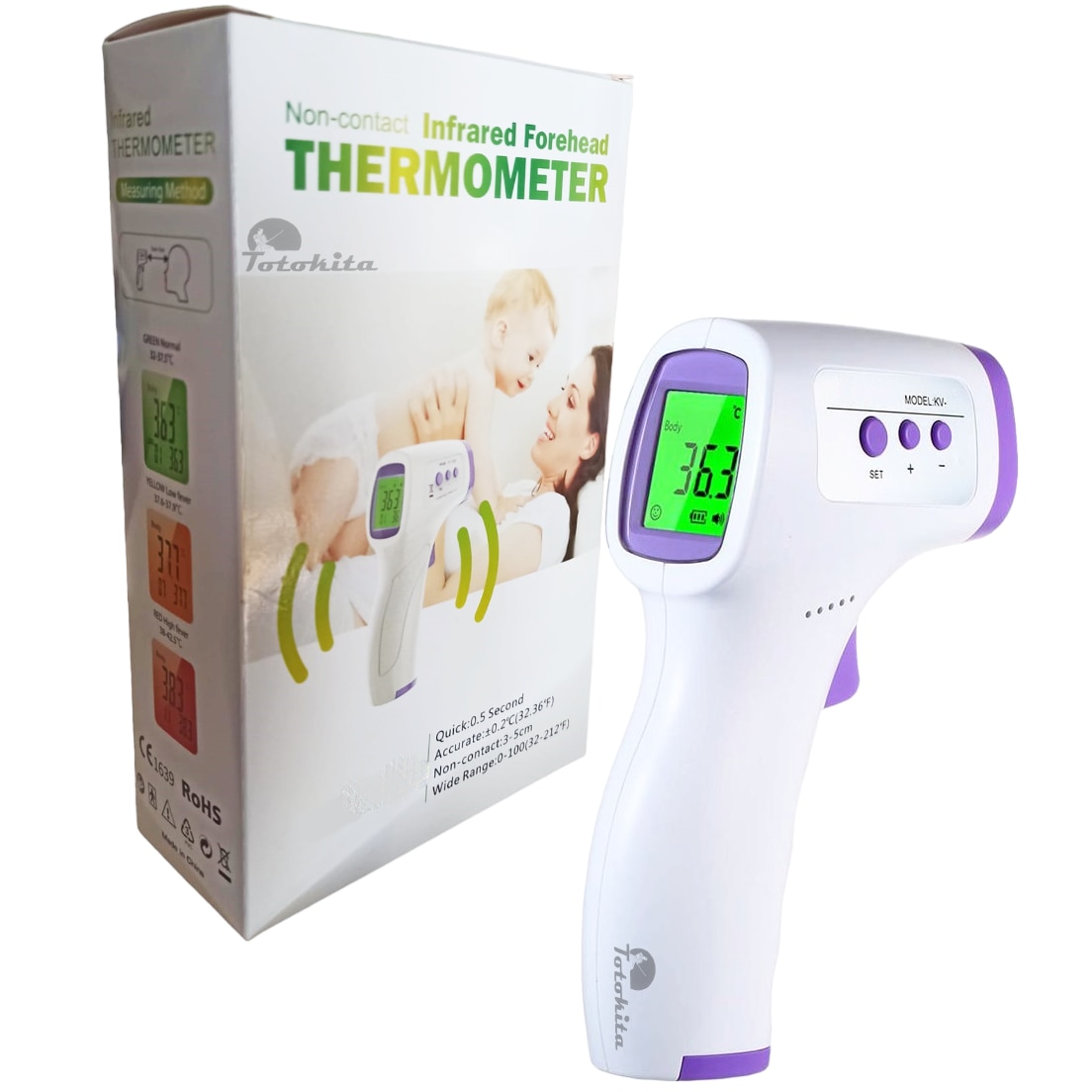 Termometru Digital Inflarosu Fara Contact 2 in 1 - eMAG.ro