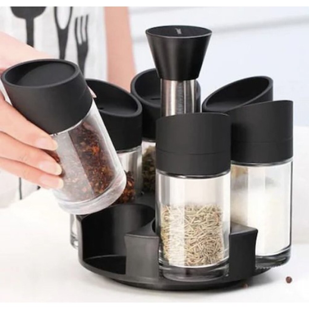 Set 6 Recipiente pentru Condimente din sticla si plastic ABYZ®™ - eMAG.ro